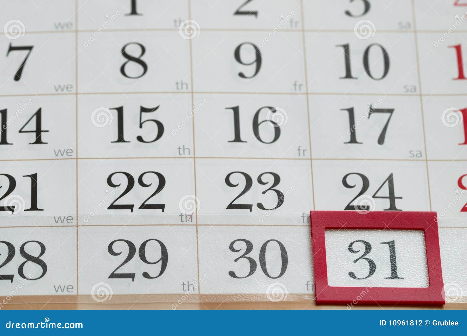 End of the month stock photo. Image of calendar, background - 10961812