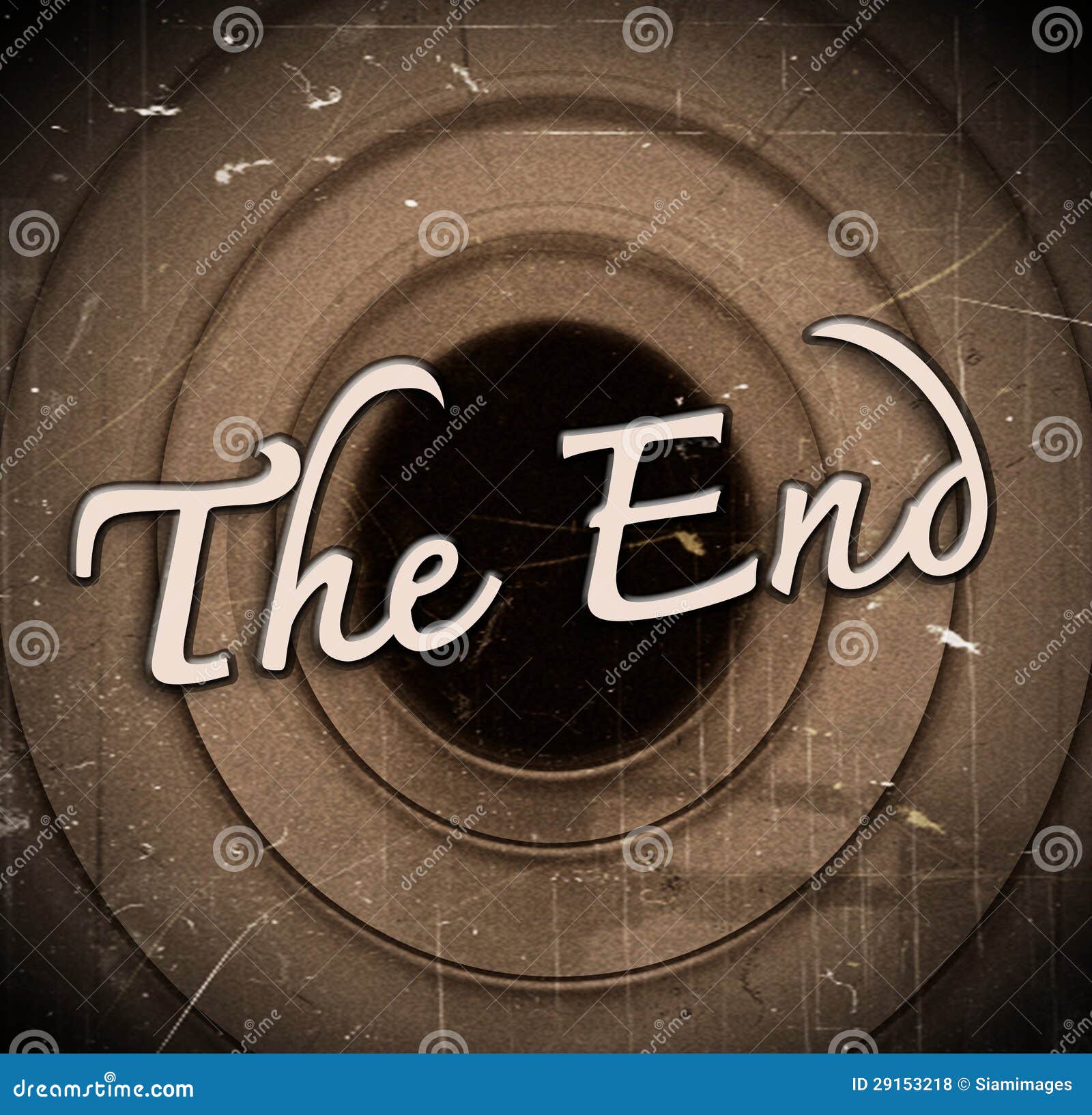 The end Movie stock illustration. Illustration of entertainment - 29153218