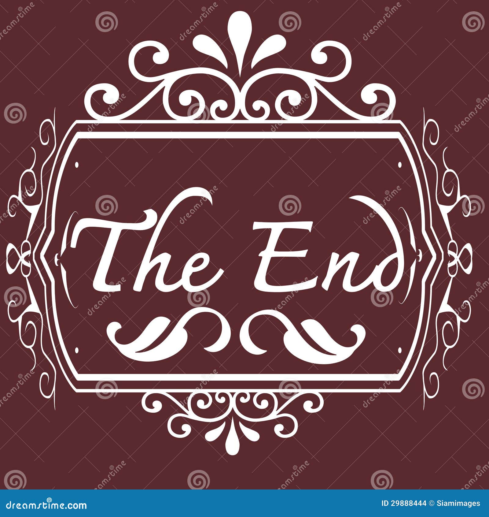 The end Movie stock illustration. Illustration of silent - 29888444