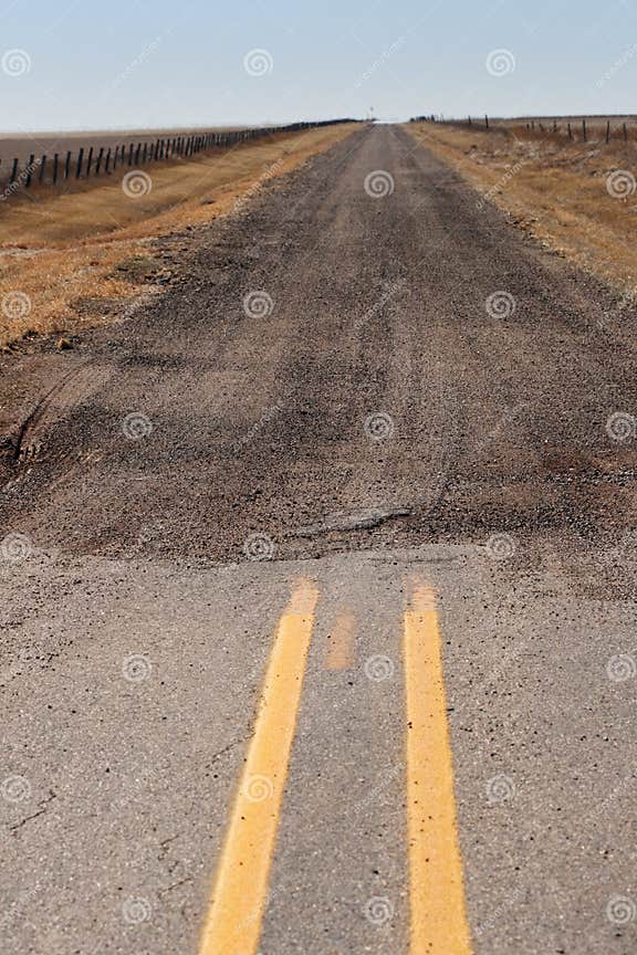 End of paved road stock image. Image of rural, flat, traveled - 18996095
