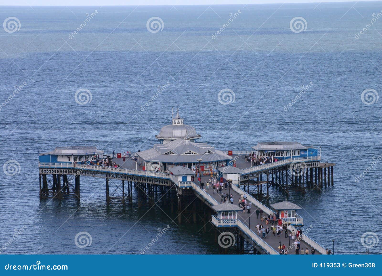 End of the Pier stock image. Image of people, blue, pier - 419353