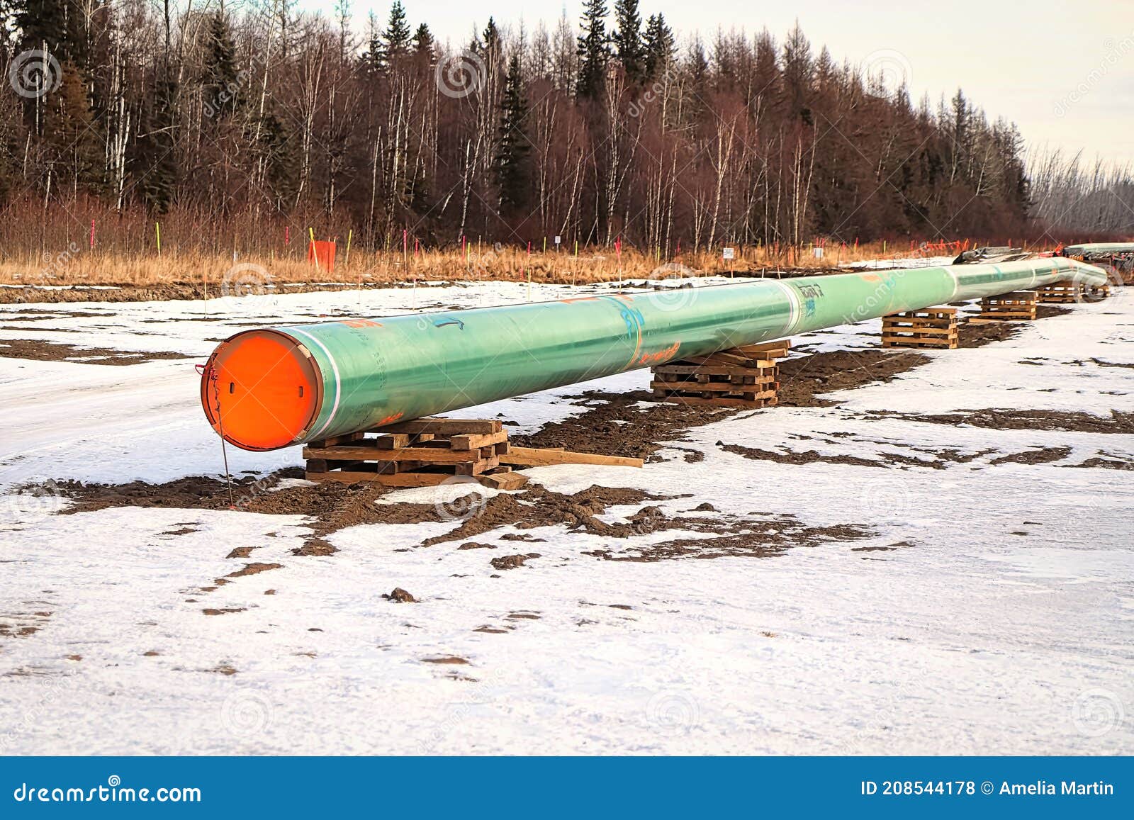 The End of a Pipeline that Has Been Stopped Stock Photo - Image of ...