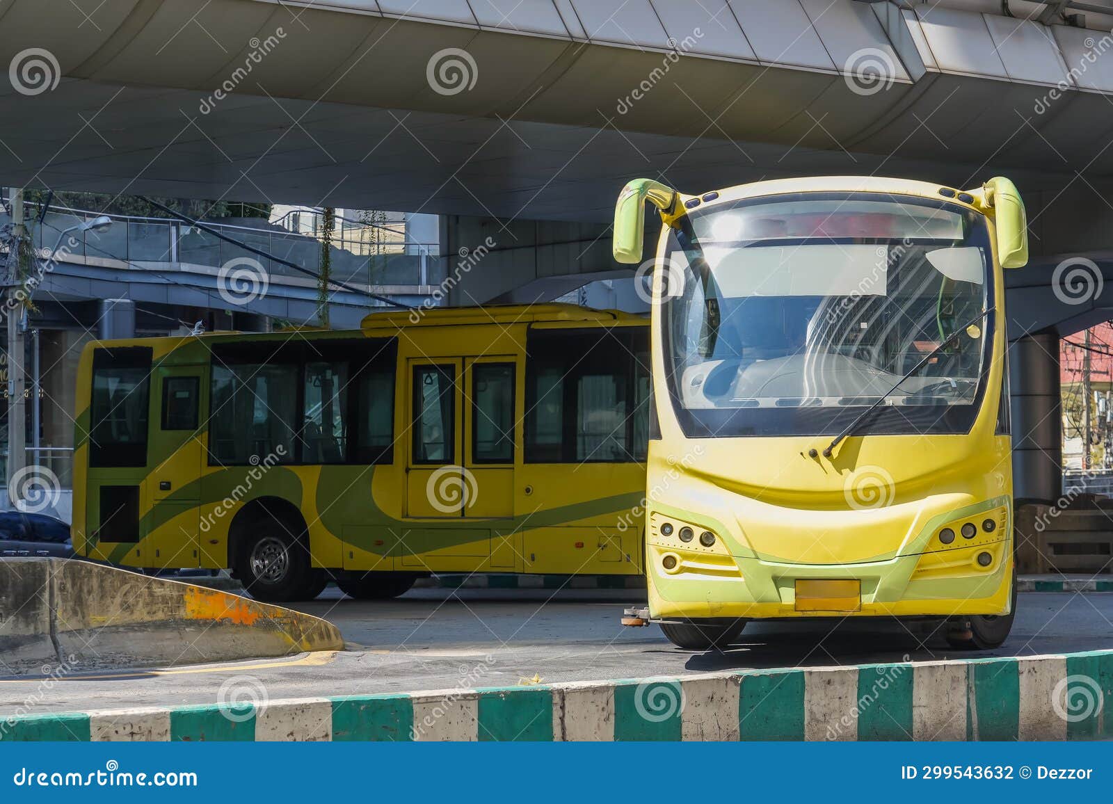 End Point on the Route of the City Express Bus Line, Turn Around Stock ...