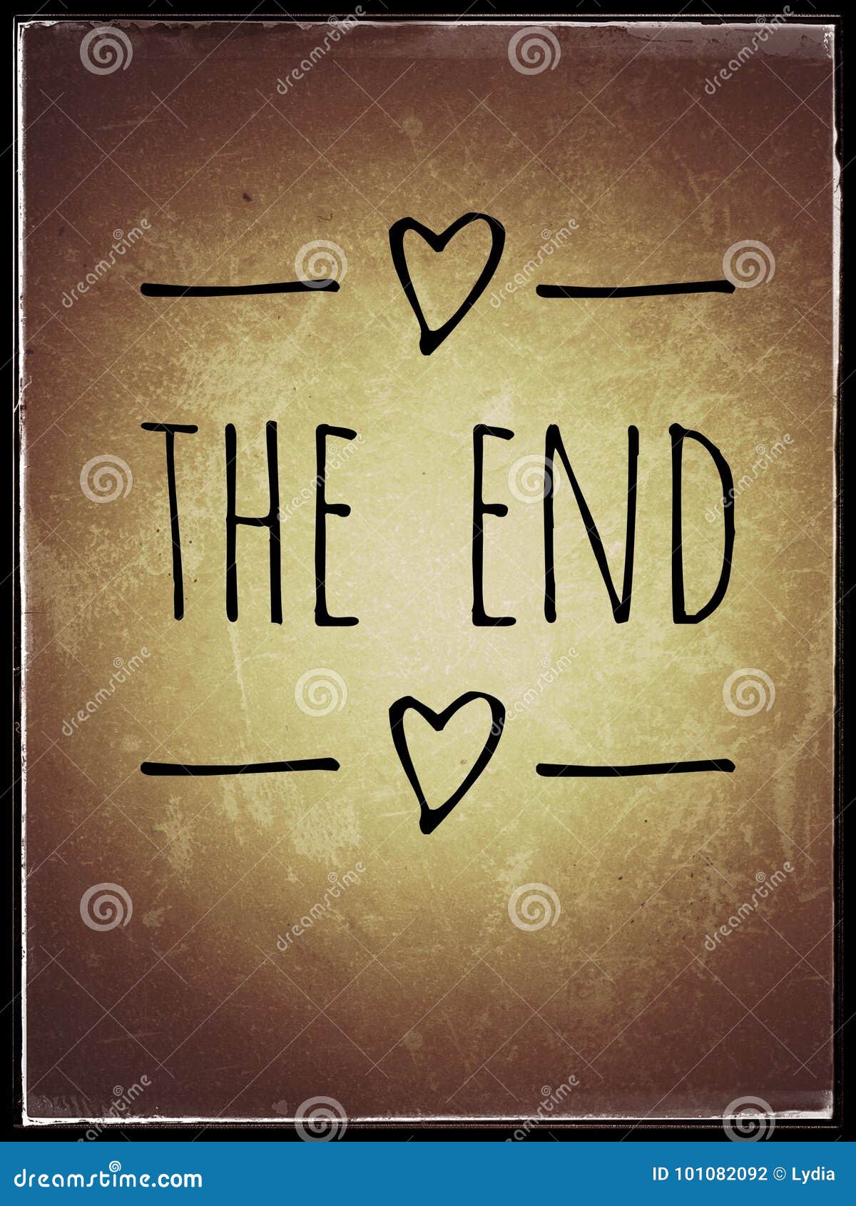 The End stock photo. Image of words, fonts, border, black - 101082092