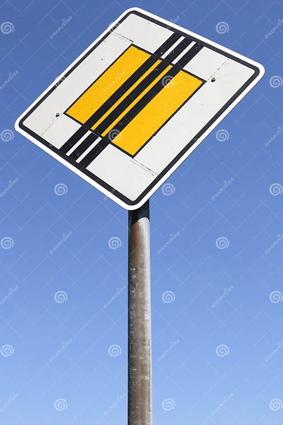 End of priority road stock photo. Image of priority, germany - 78079844