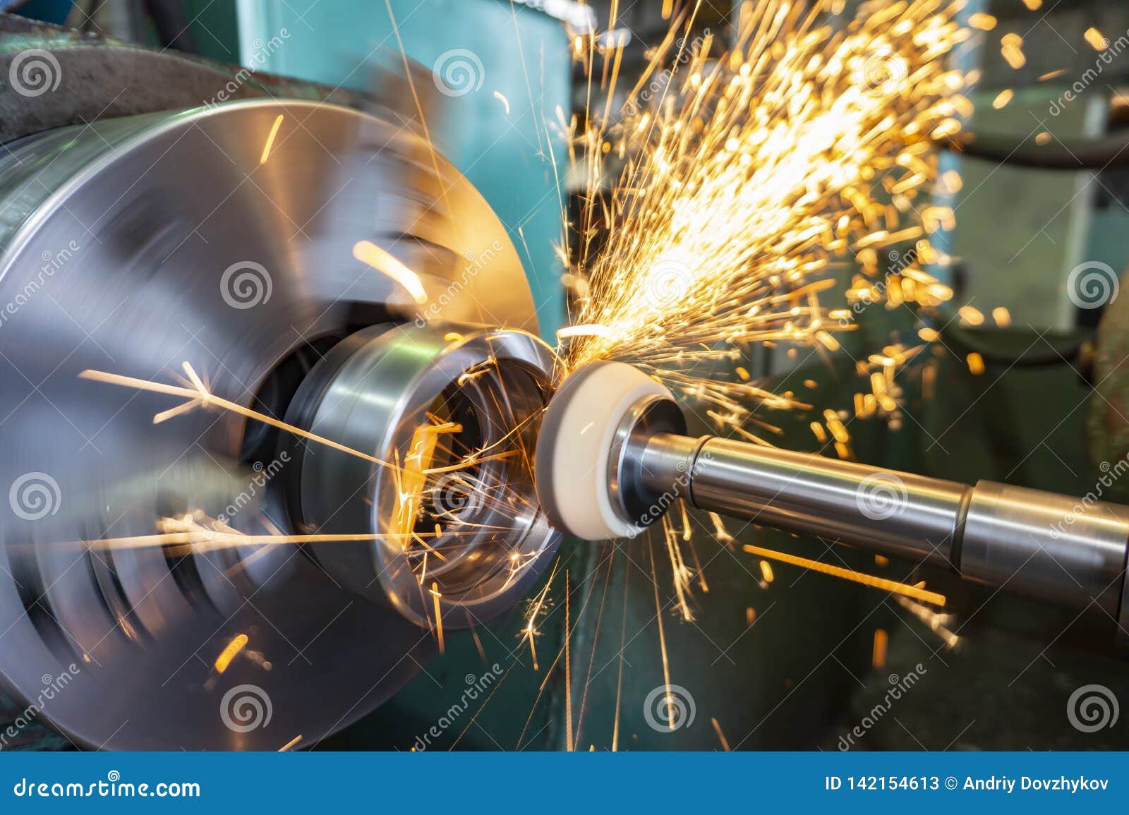 End Processing of a Metal Surface with an Abrasive Stone on a Circular ...