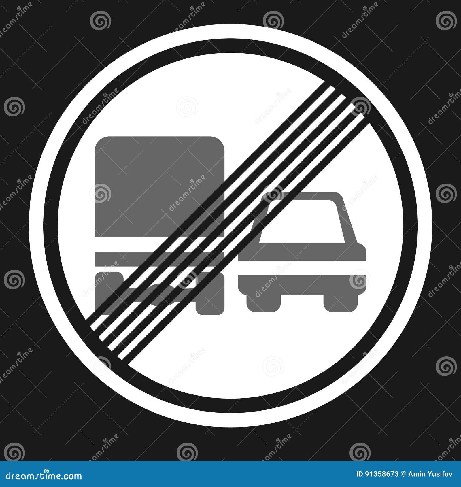 Entry Of Trucks Ban, Forbiddance Icon. Simple Outline Vector Element Of ...
