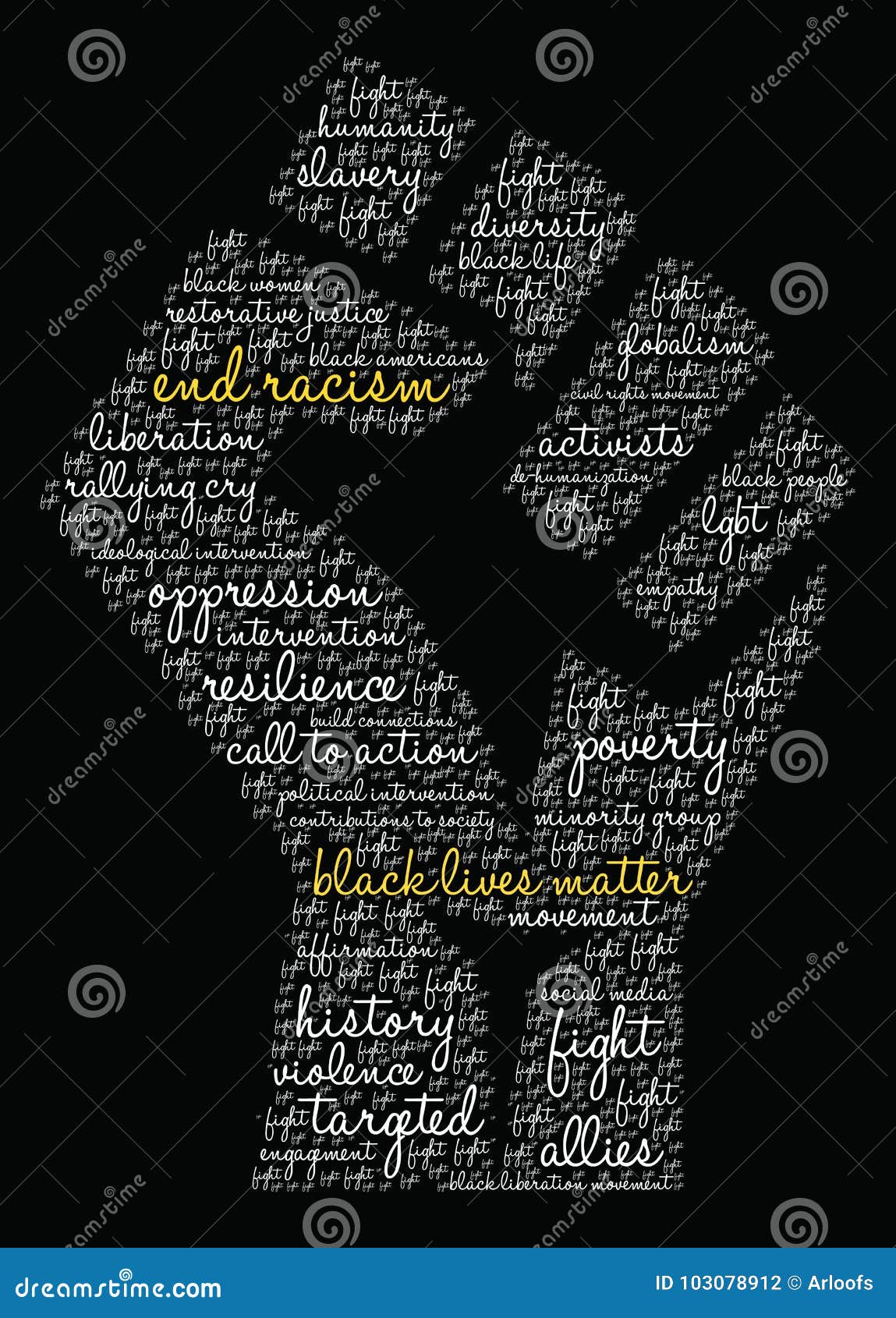 End Racism Word Cloud editorial photography. Illustration of justice ...