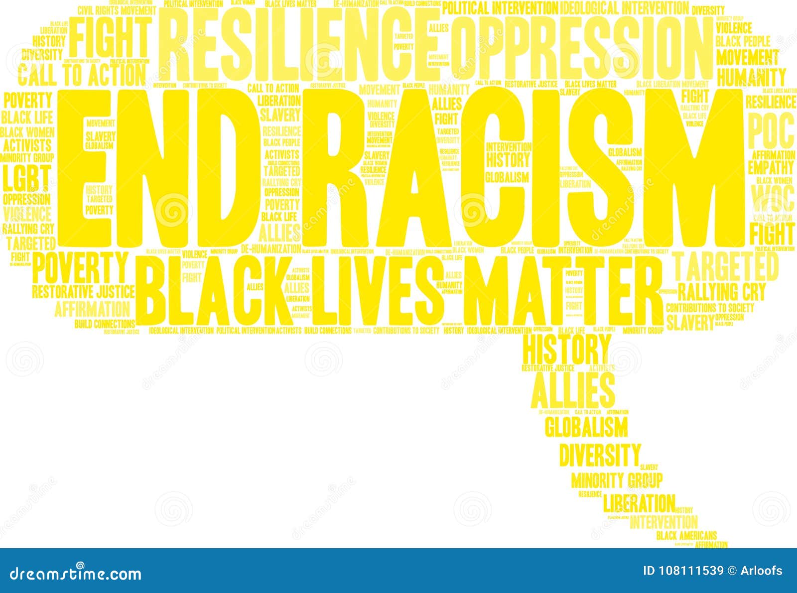 End Racism Word Cloud editorial stock image. Illustration of minority ...