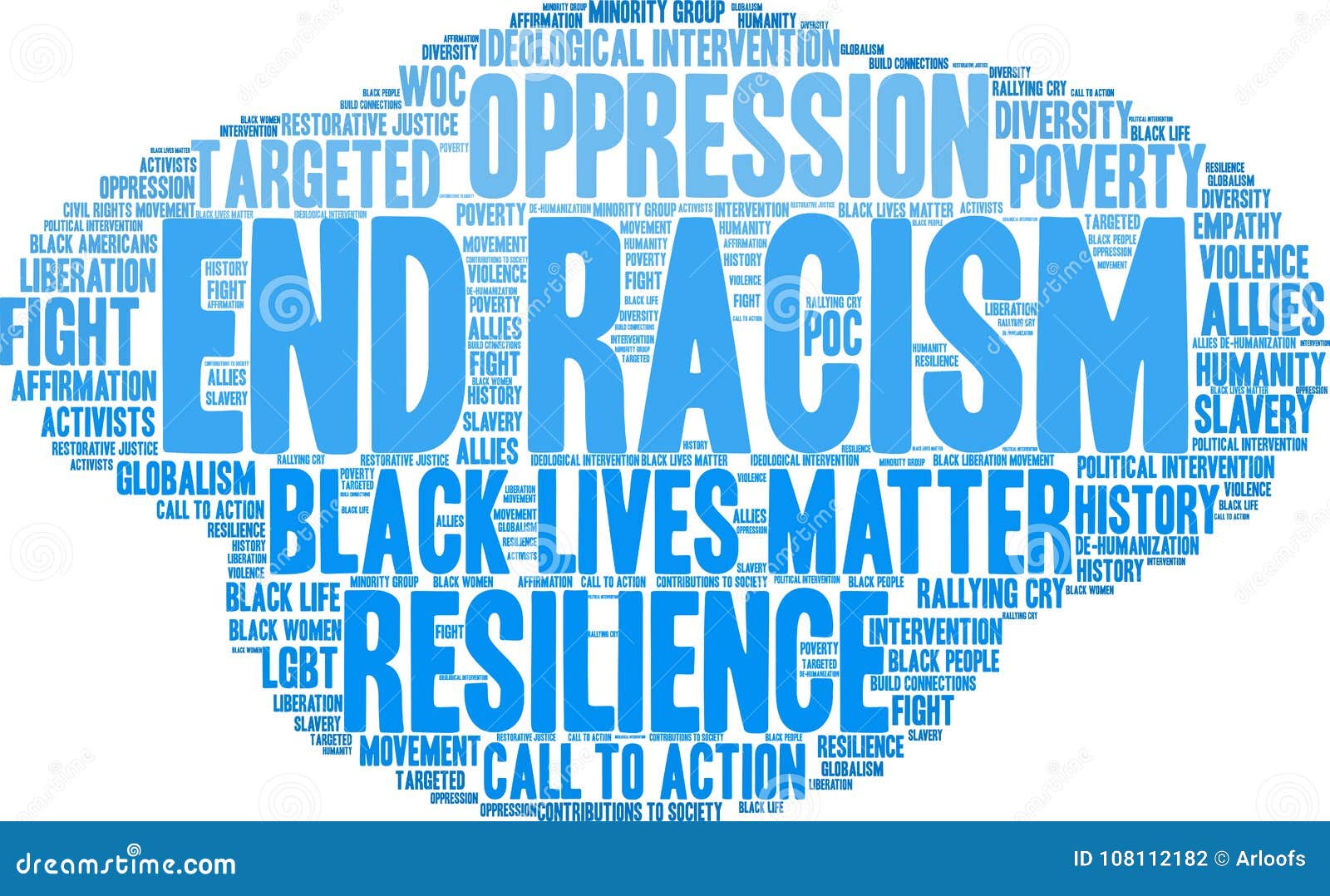 End Racism Word Cloud editorial photography. Illustration of engagement ...
