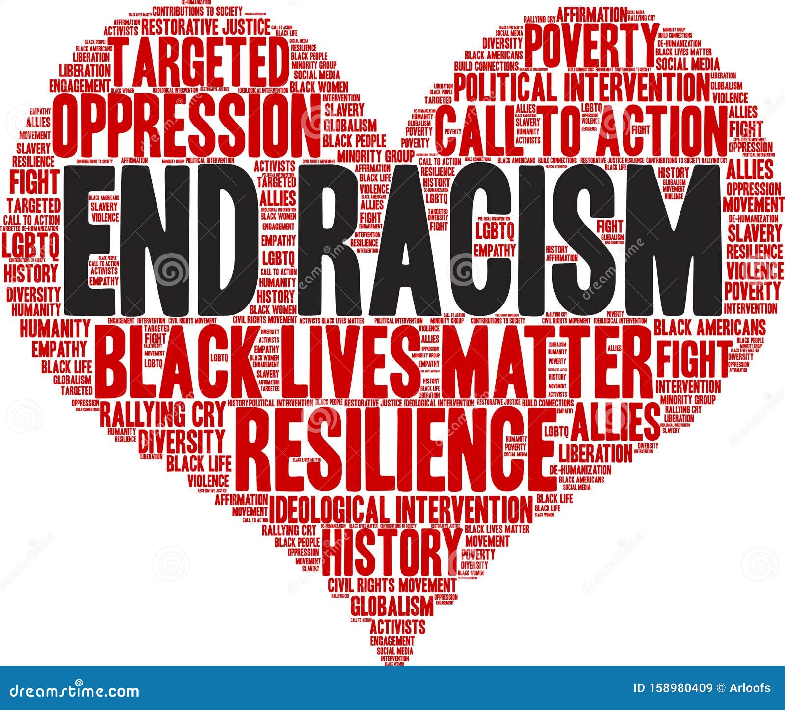 End Racism Word Cloud editorial stock image. Illustration of history ...