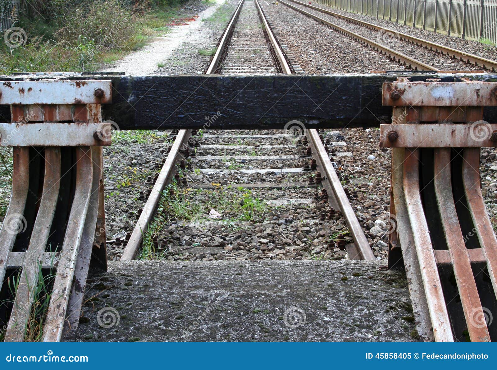 End of the railway stock image. Image of railroad, track - 45858405