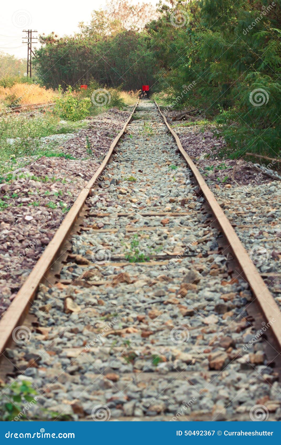 The End of Railway, Journey of Train Finish at the End of the Way Stock ...