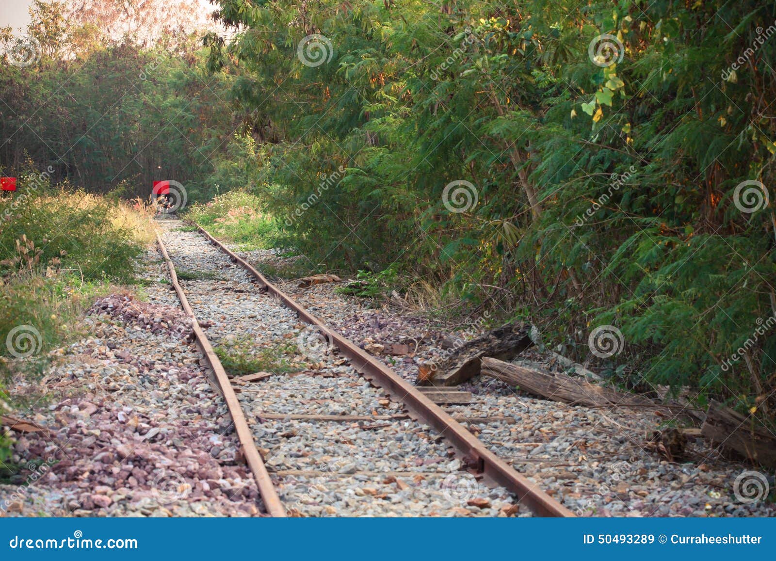 The End of Railway, Journey of Train Finish at the End of the Way Stock ...