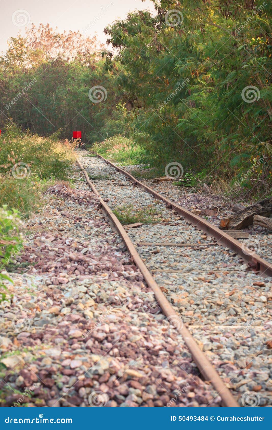 The End of Railway, Journey of Train Finish at the End of the Way Stock ...