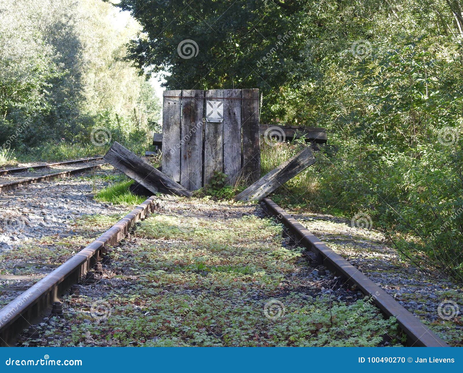 End of railway line stock photo. Image of metal, railway - 100490270