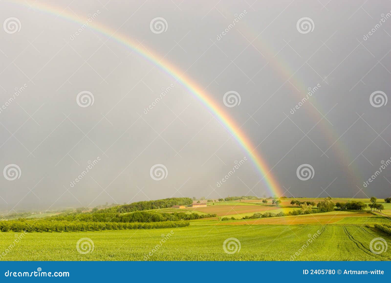 The end of the rainbow stock photo. Image of colorful - 2405780