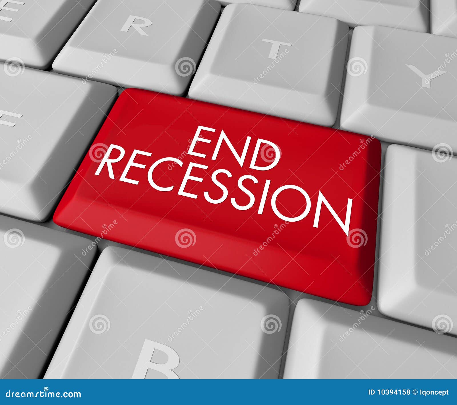 End Recession Key on Computer Keyboard Stock Illustration ...