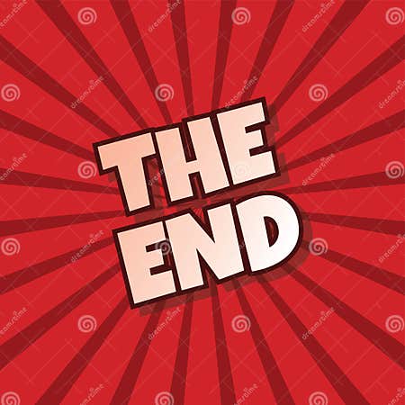 The end retro theme text stock vector. Illustration of final - 100917093
