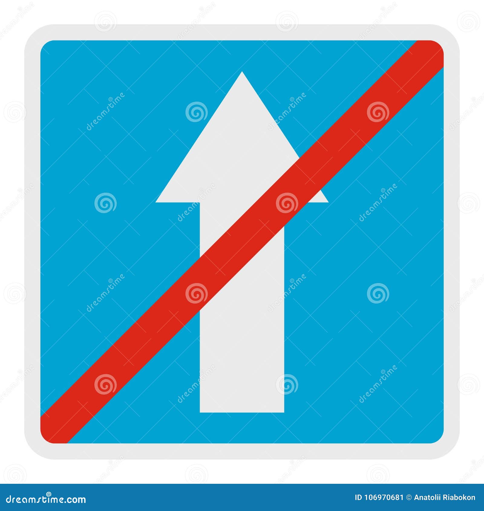End of Road Icon, Flat Style. Stock Vector - Illustration of object ...