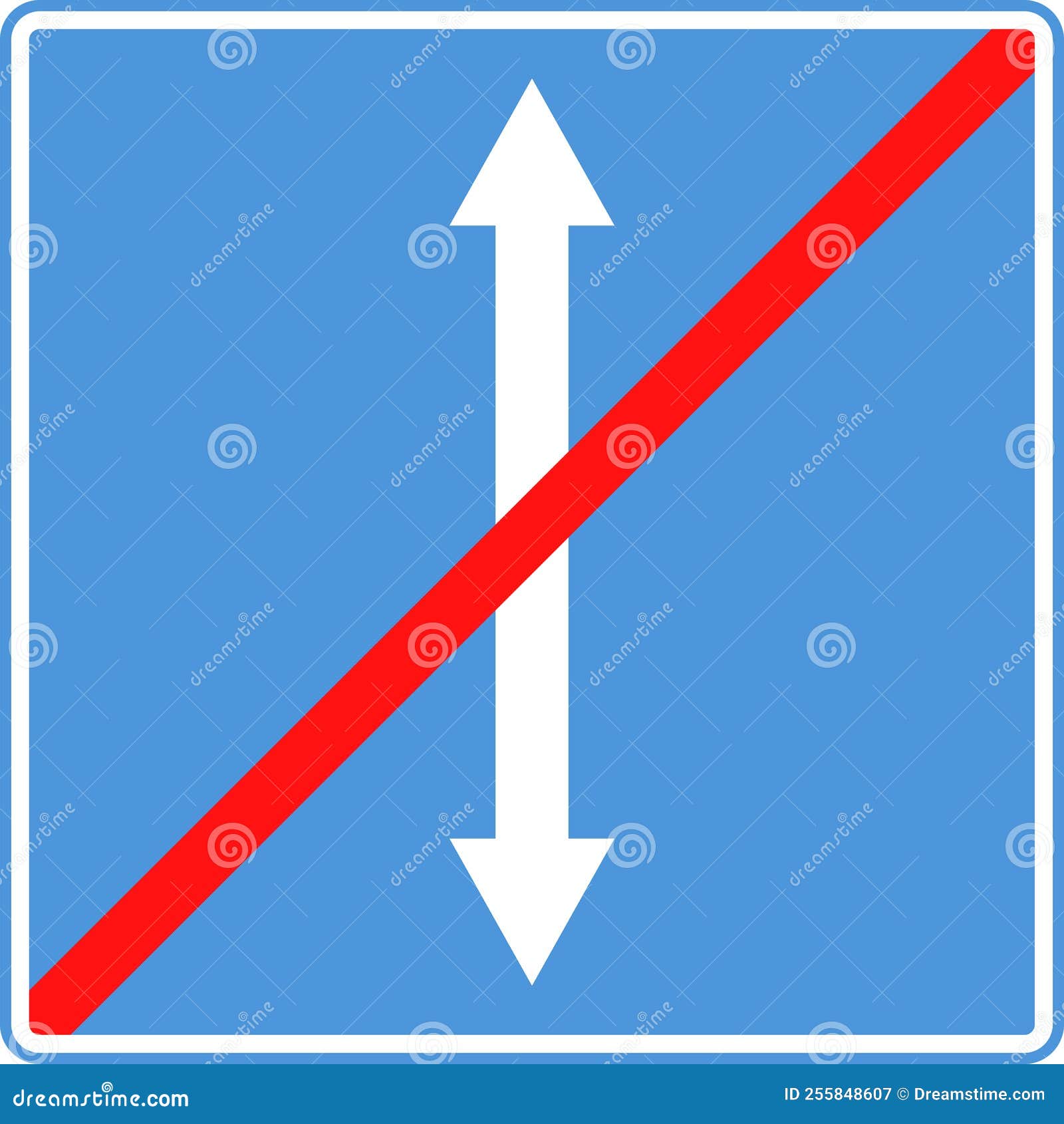 The End of the Road with Reverse Traffic. Stock Vector - Illustration ...