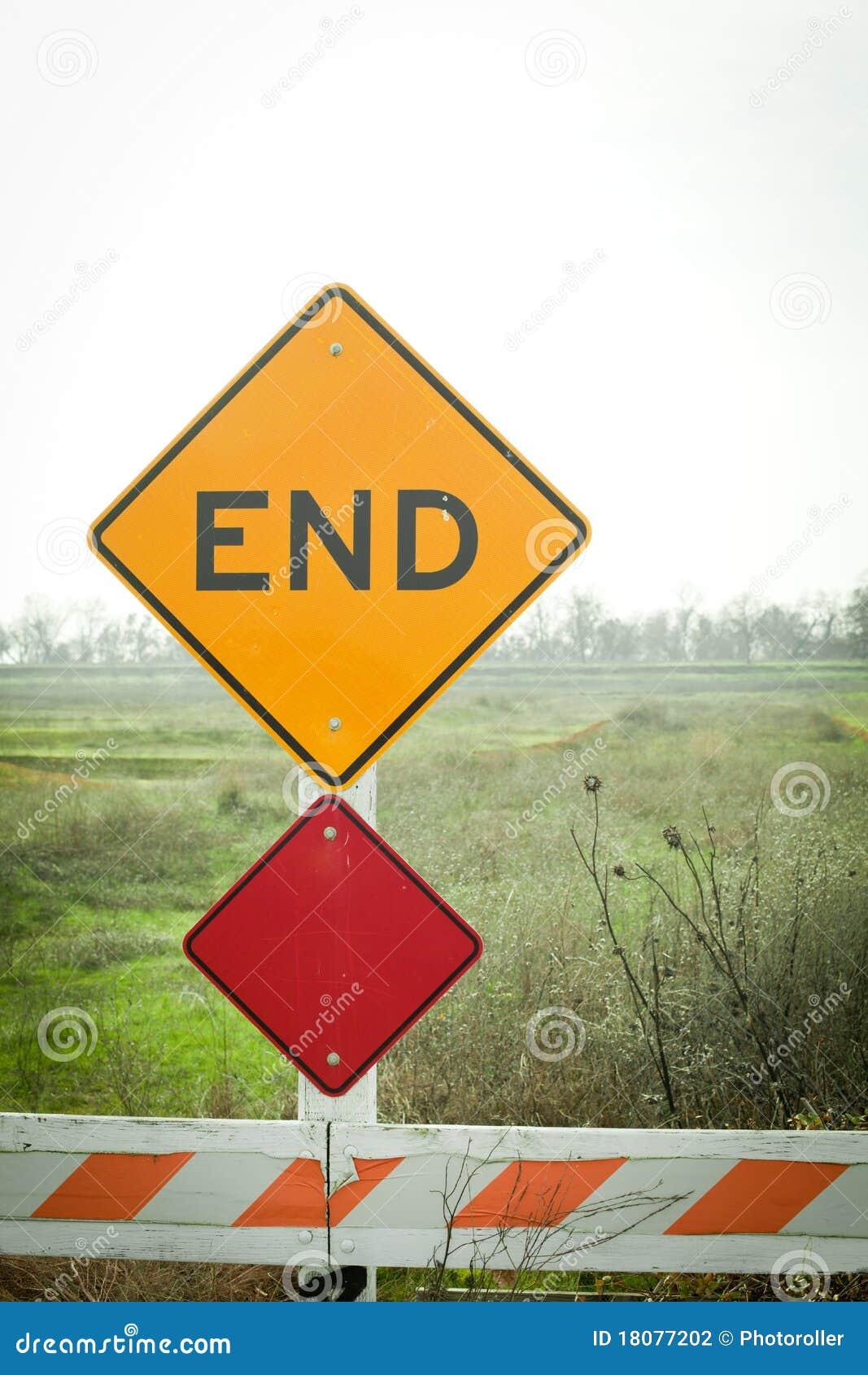 End of the Road Sign stock photo. Image of desolate, cold - 18077202