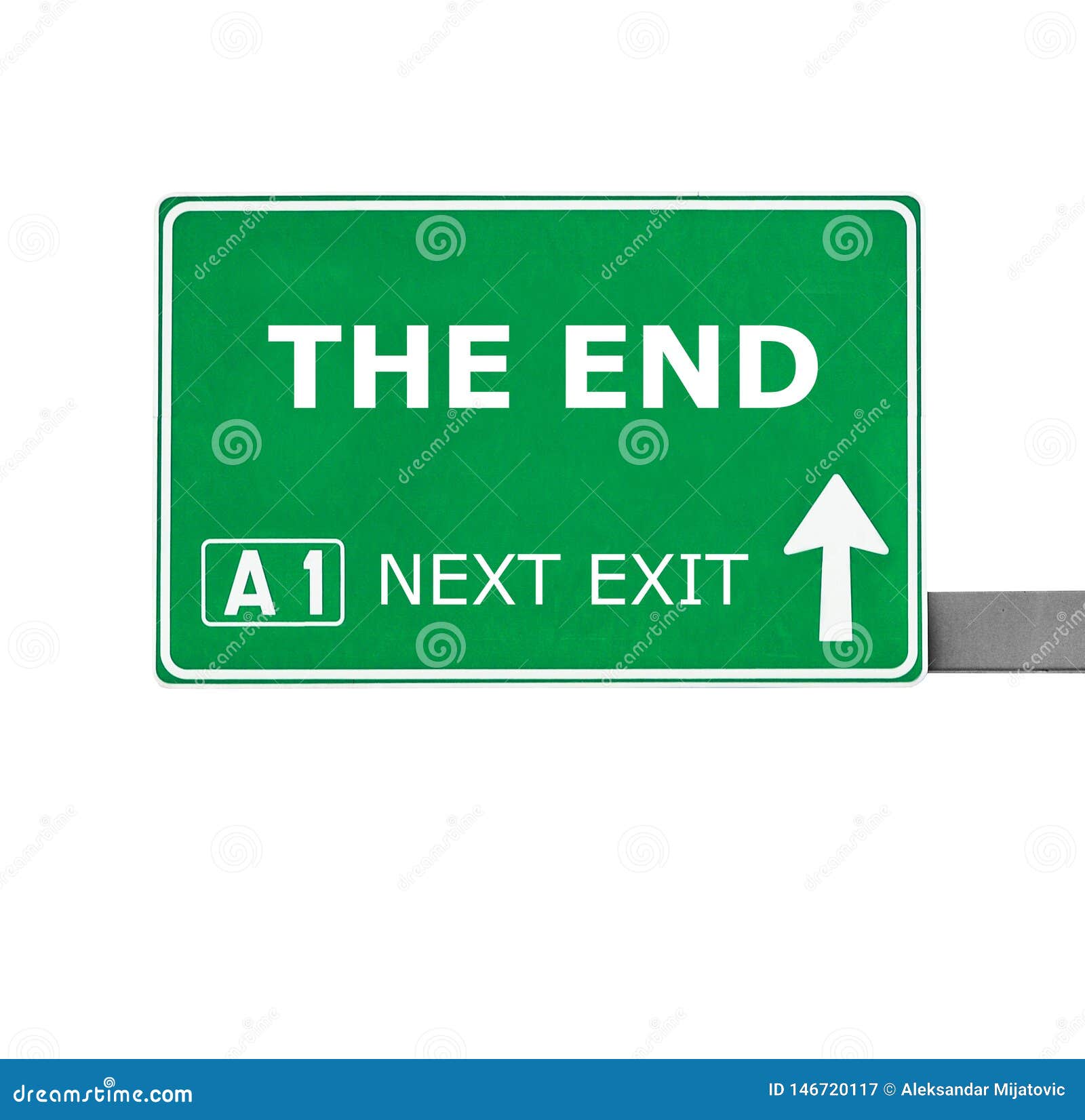 The END Road Sign Isolated on White Stock Image - Image of improvement ...