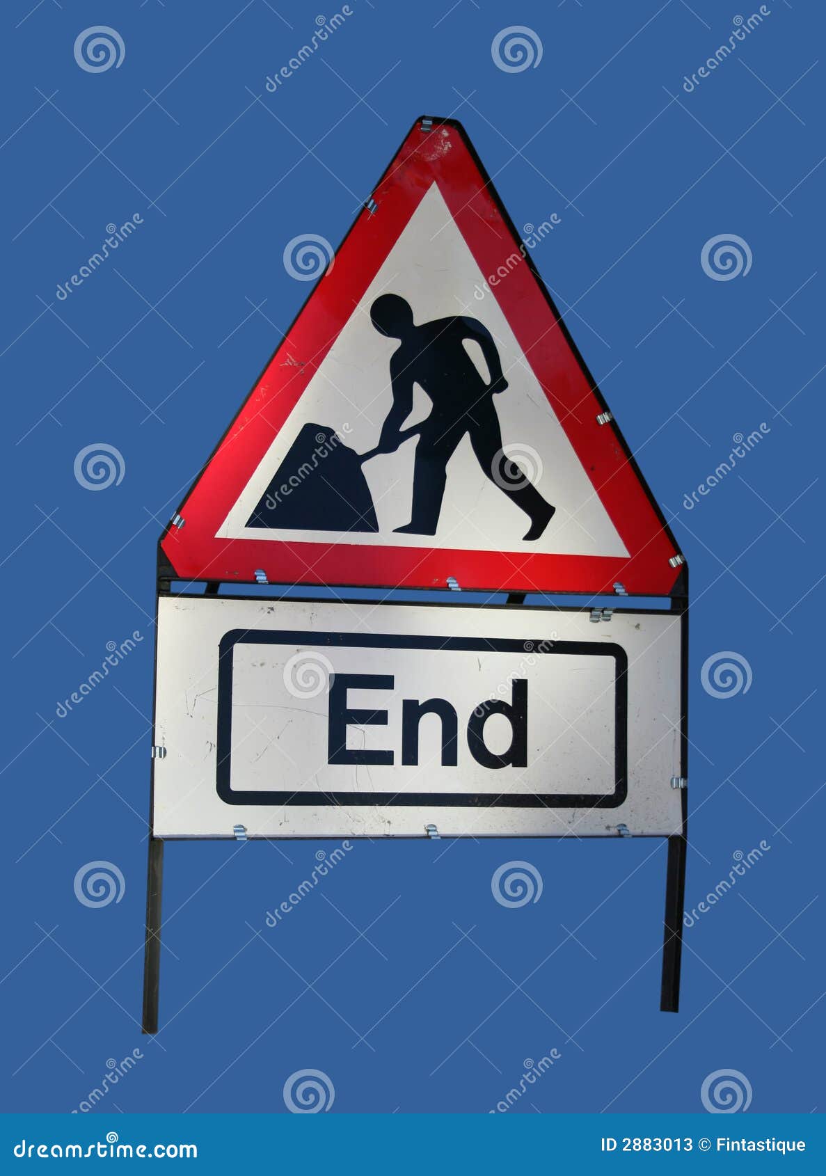 End Of Roadworks Sign Stock Image | CartoonDealer.com #2883013