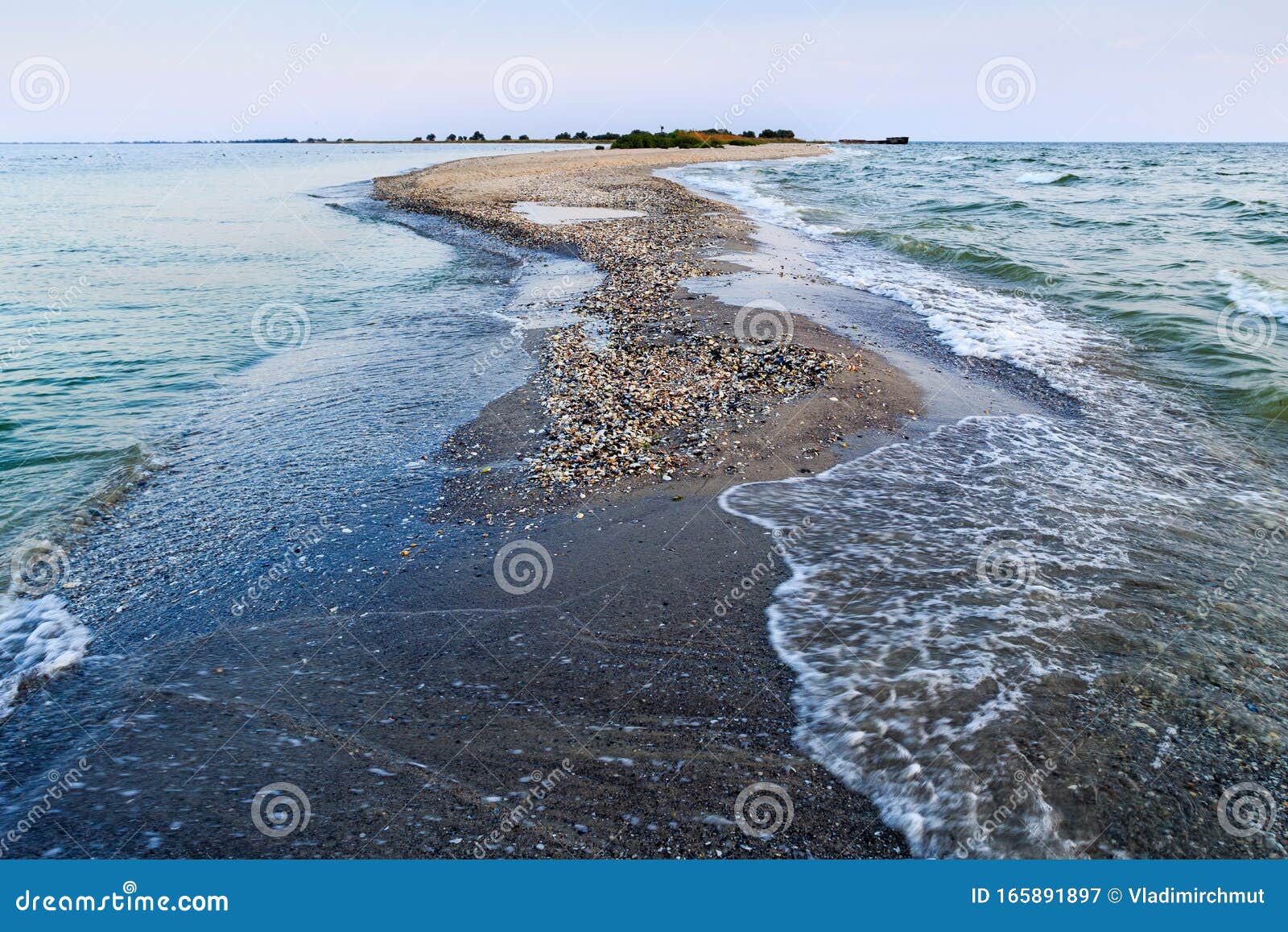 The Sand Spit, Or Tombolo, At St Ninian`s Isle On Shetland, UK Royalty ...