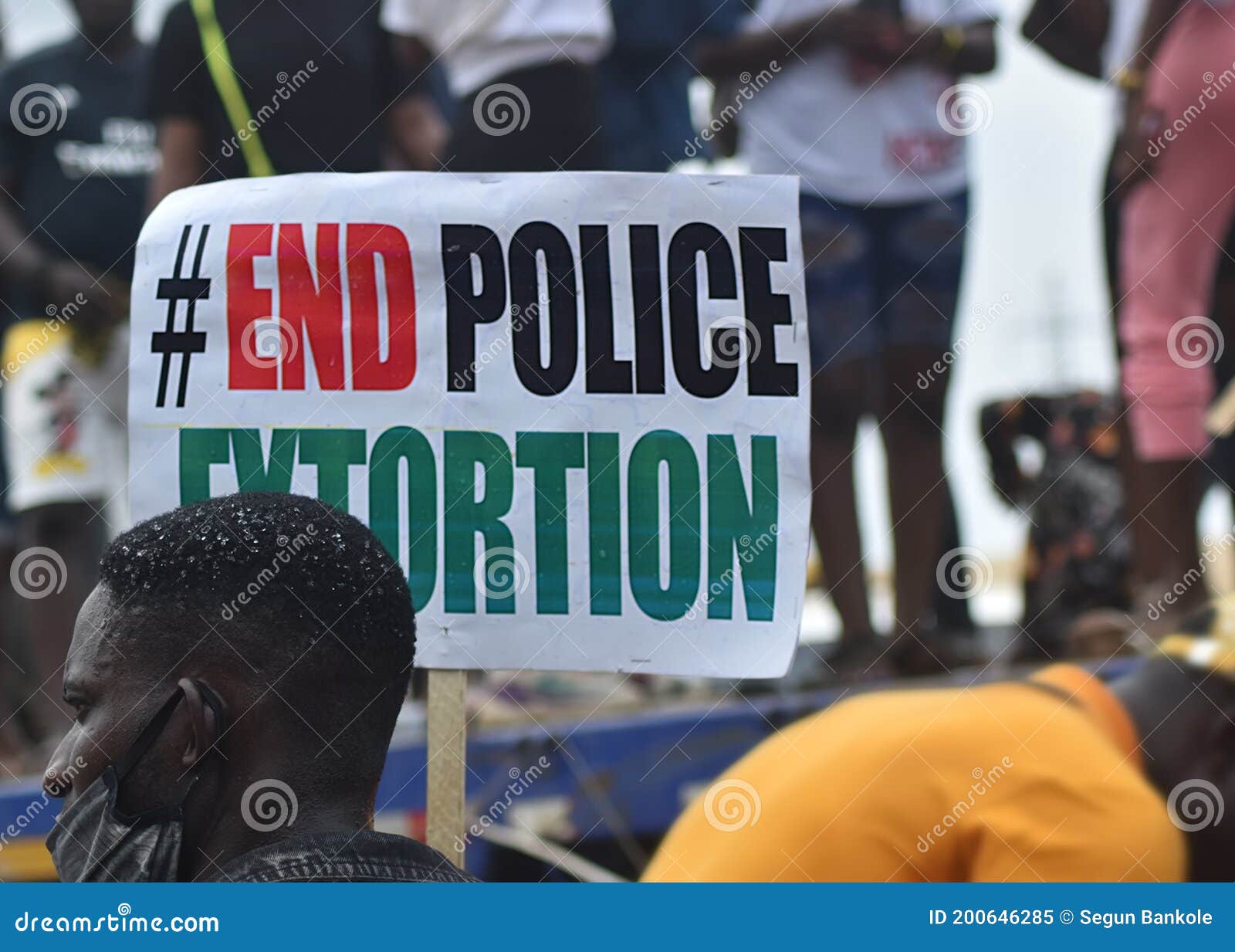 The End SARS Protest in Lagos Nigeria Editorial Image - Image of police ...