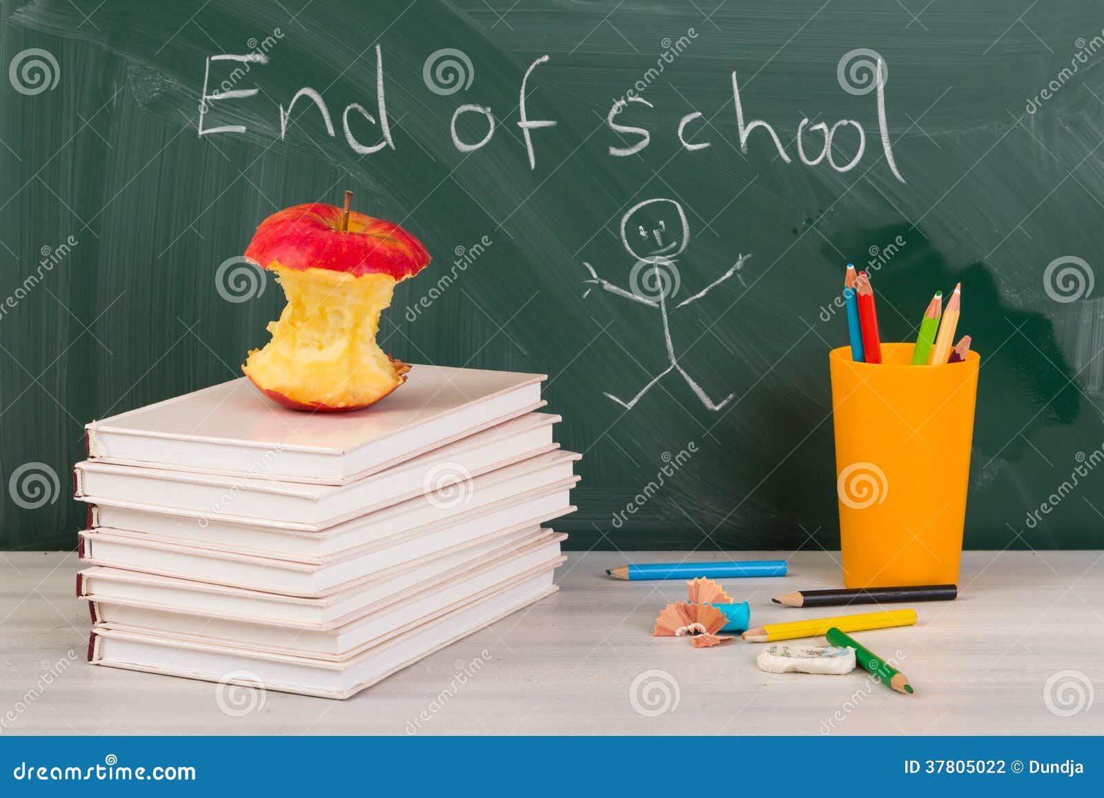 End of School. Summer Break Time Stock Photo - Image of concept, wooden ... End of School. Summer Break Time Stock Photo - Image of concept, wooden ...