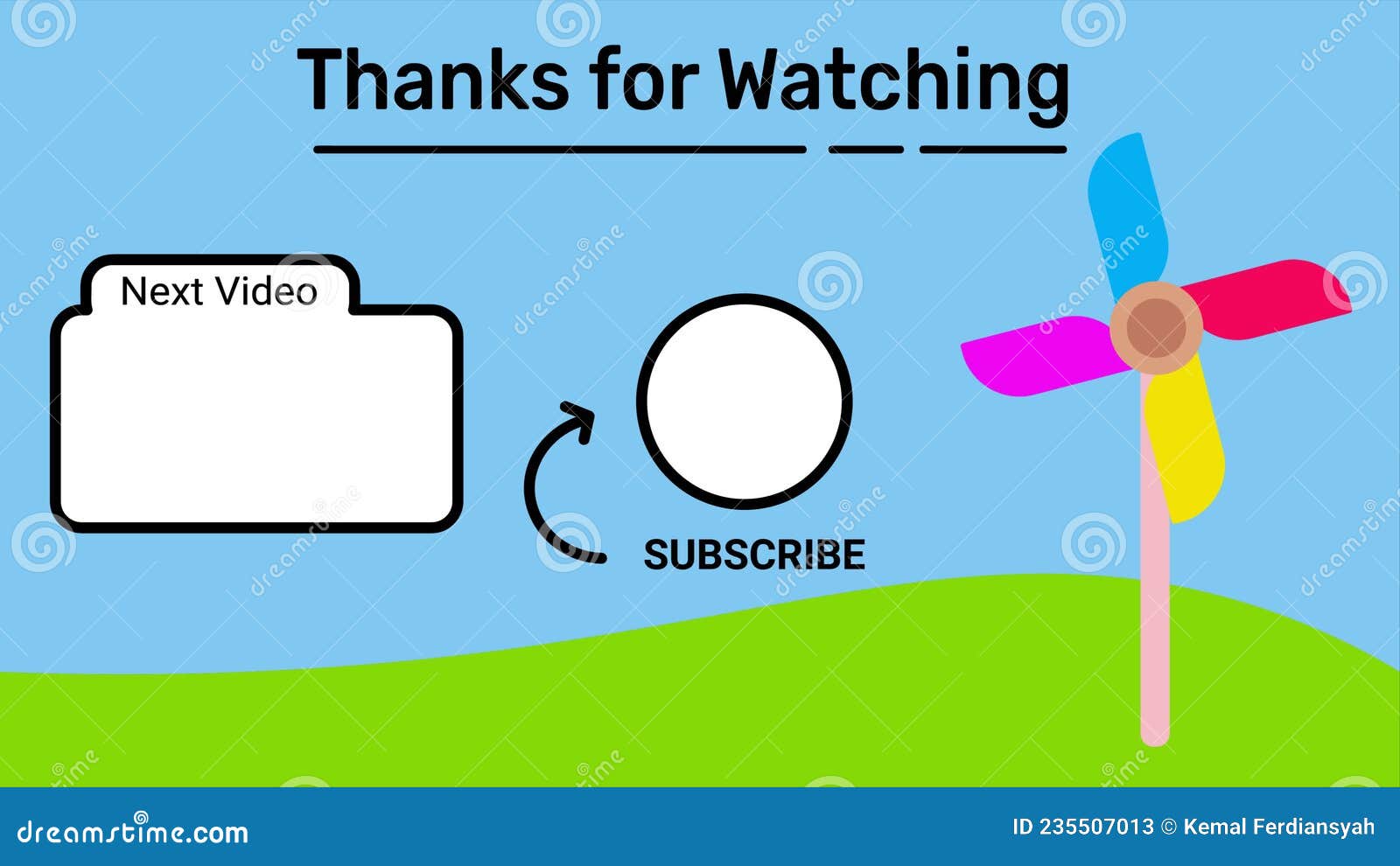 End screen animation stock video. Video of media, animation - 235507013