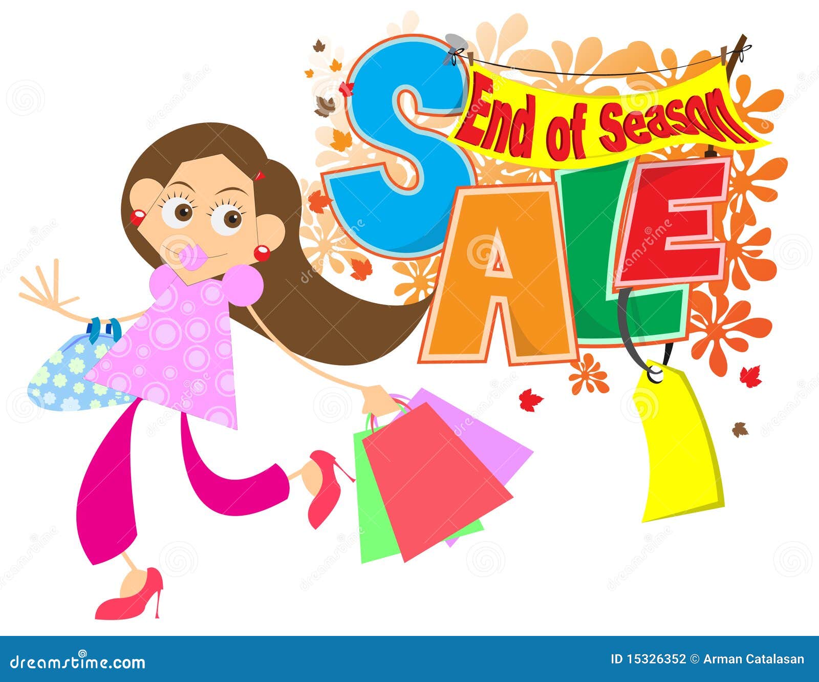 End of season sale stock vector. Illustration of gift - 15326352