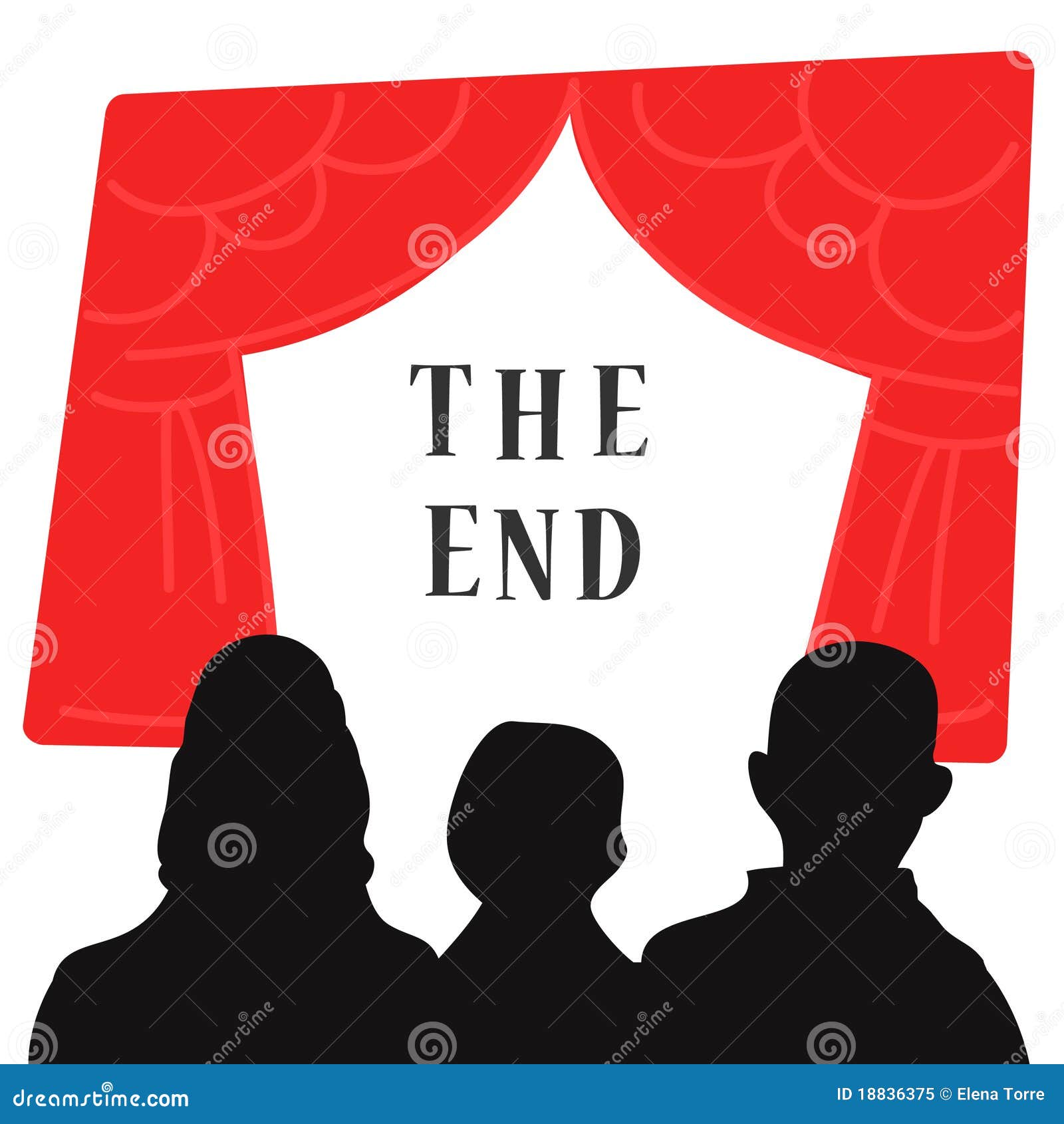 The end of the show stock illustration. Illustration of piece - 18836375