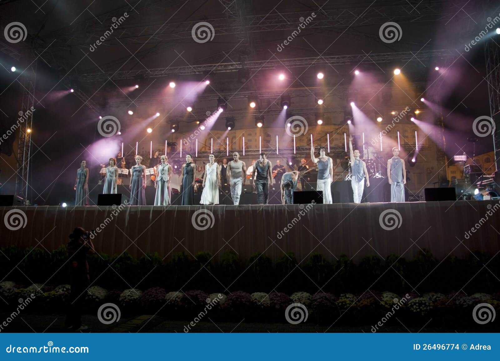 Artist Thanking the Public for Their Applause at the End of the Show ...