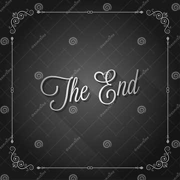 The End Sign Movie Ending Frame Stock Vector - Illustration of ...