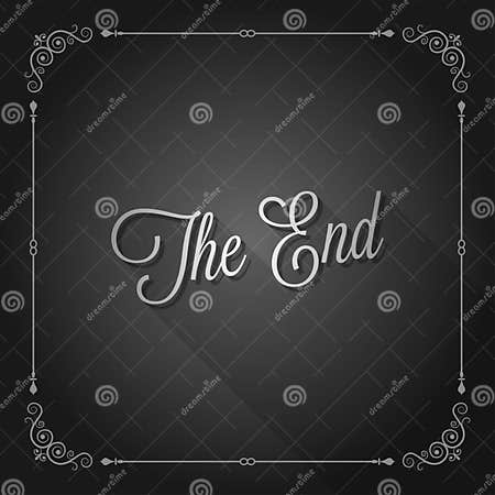 The End Sign Movie Ending Frame Stock Vector - Illustration of ...