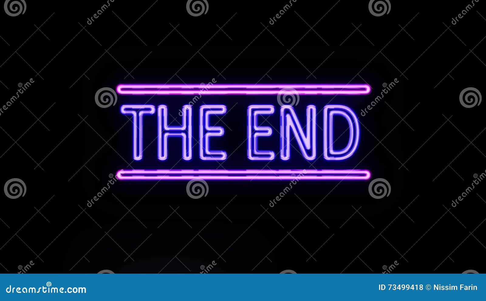 The END Sign in Neon Style Turning on Stock Footage - Video of ...