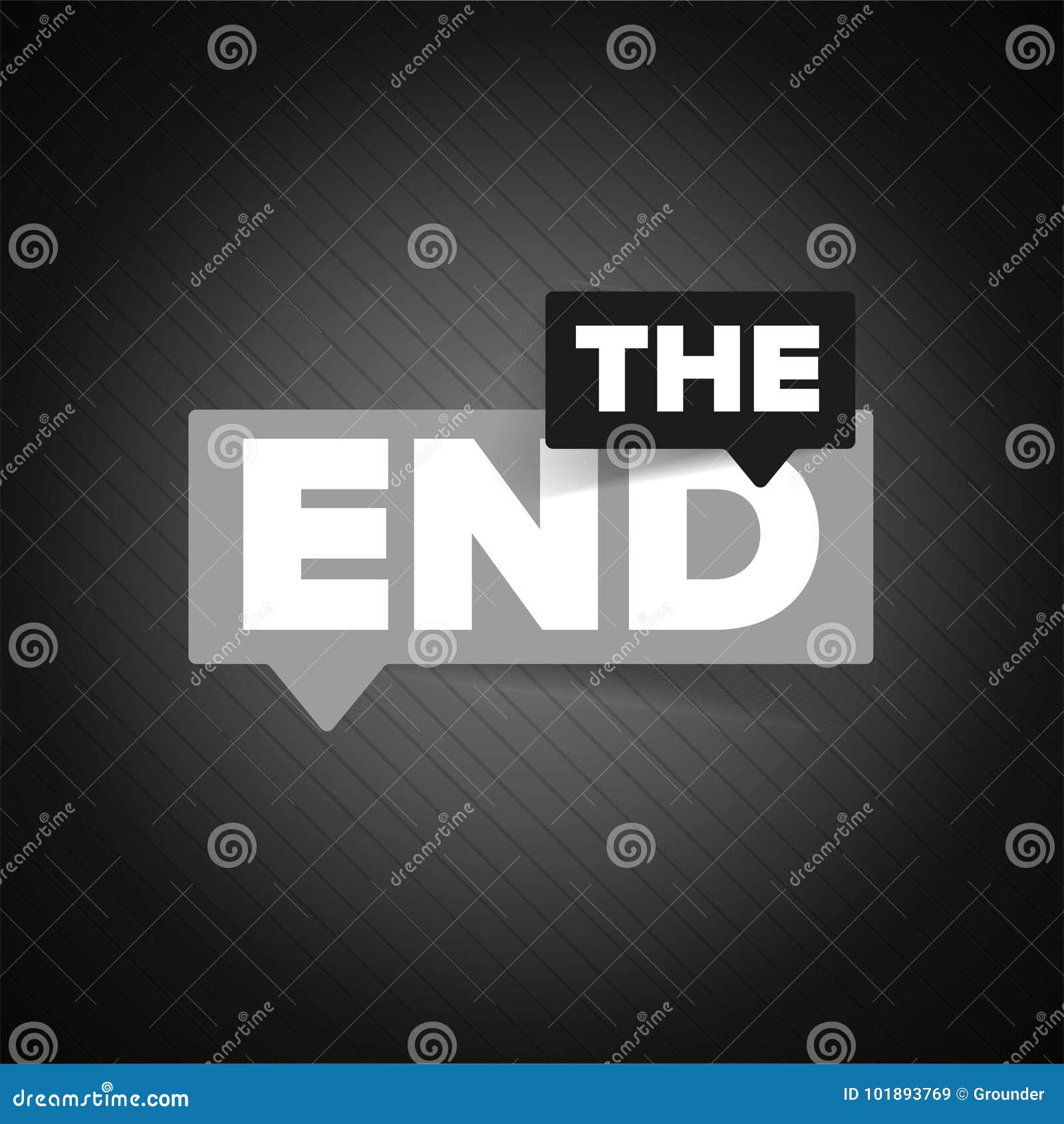 The End sign vintage stock vector. Illustration of screen - 101893769