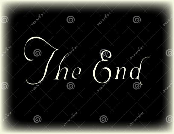 The End Silent Movie Screen Stock Vector - Illustration of graphic ...