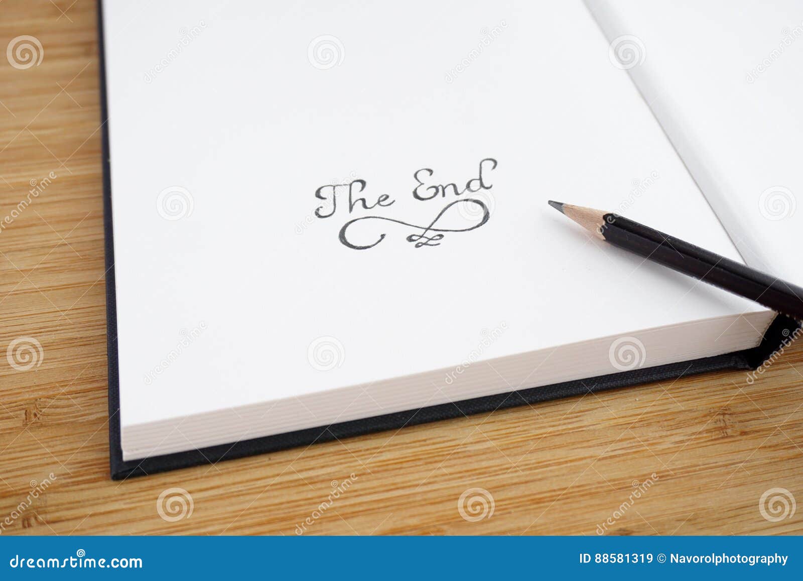 The End stock image. Image of idea, sketchbook, page - 88581319