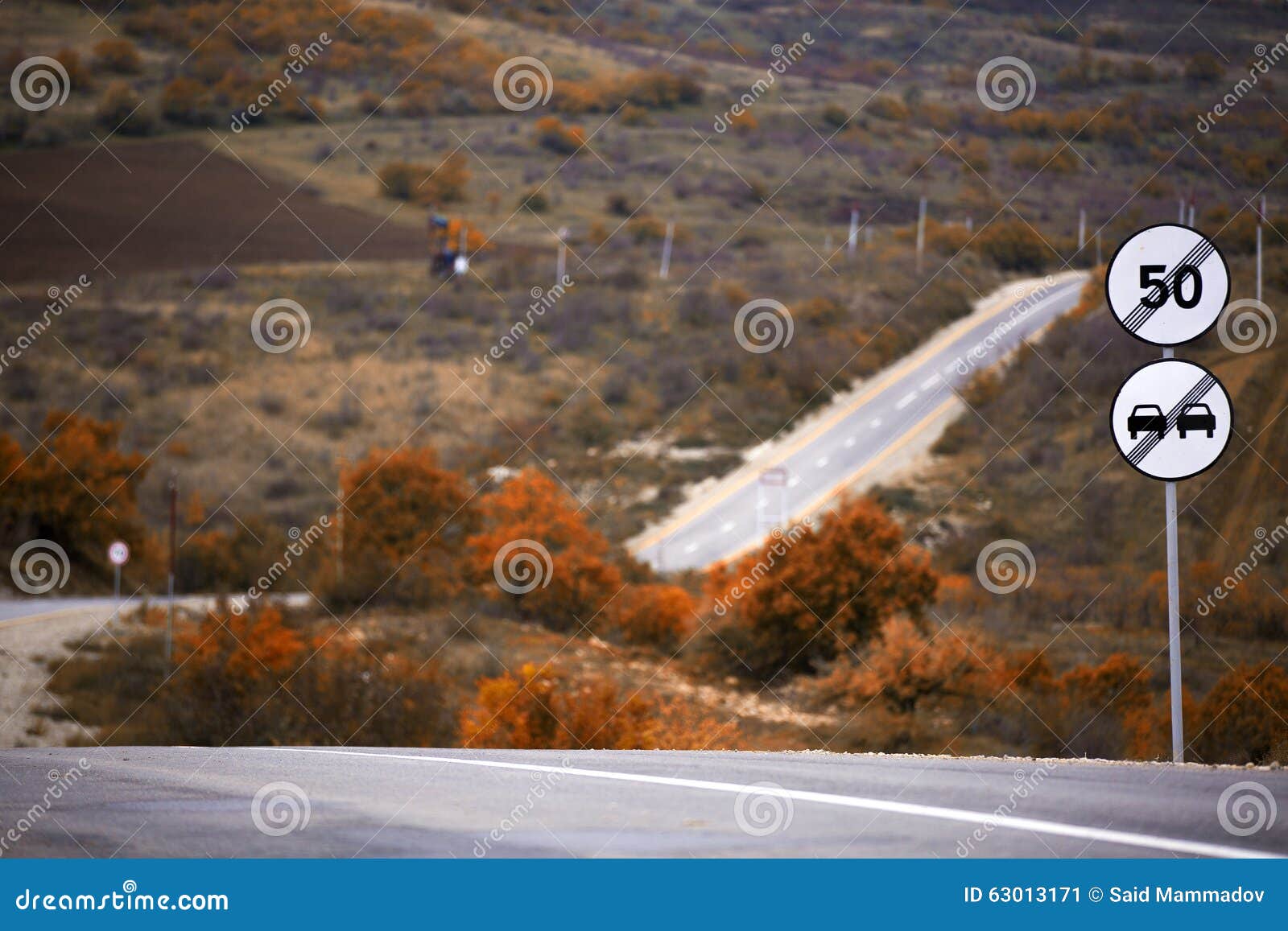 End of Speed Limit and Passing Restriction. Stock Image - Image of ...