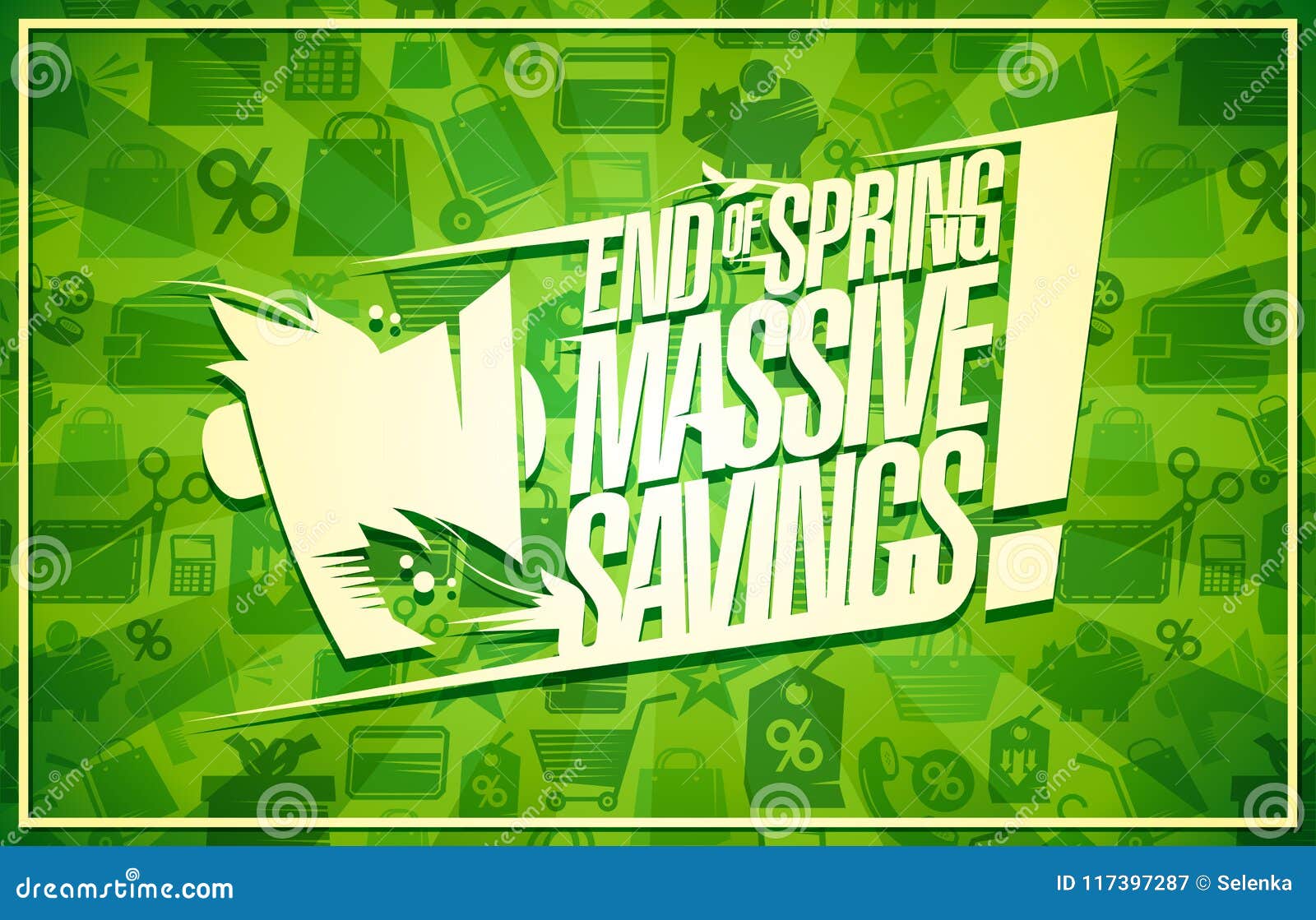 End of Spring Massive Savings Stock Vector - Illustration of clearance ...