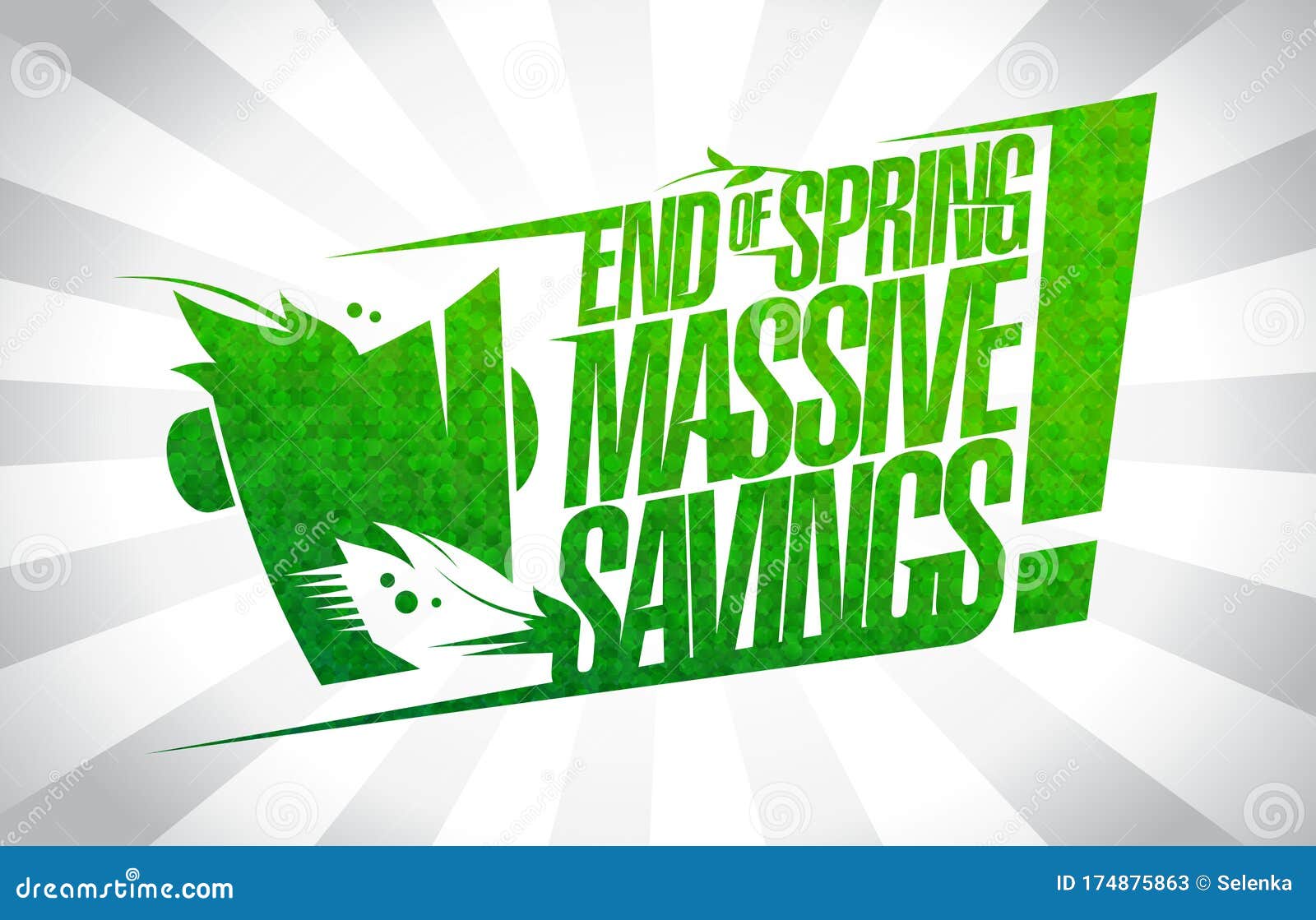 End of Spring Massive Savings, Sale Banner Stock Vector - Illustration ...