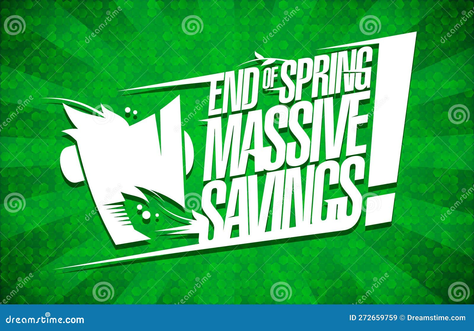End of Spring Massive Savings Stock Vector - Illustration of ...