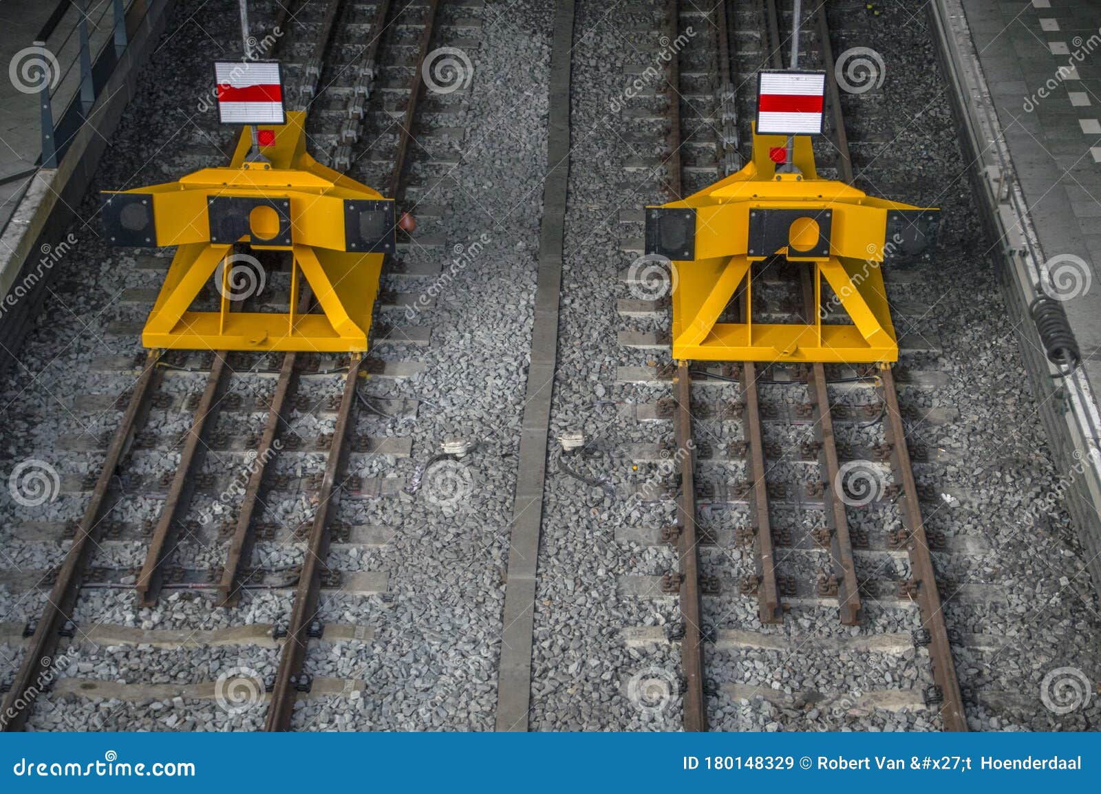 End or Start of a Train Line at Central Station the Hague the ...
