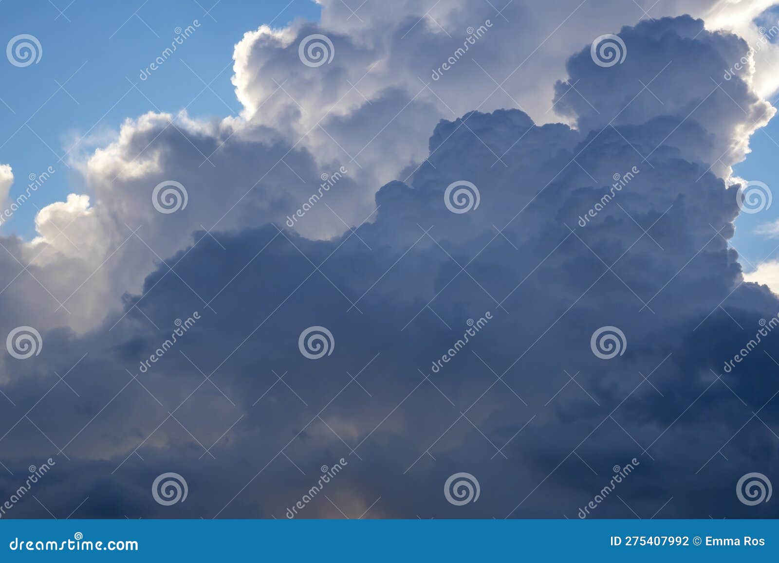 At the End of a Summer S Day, these Colossal Clouds Build into a Hefty Thunderstorm-1 Stock ...