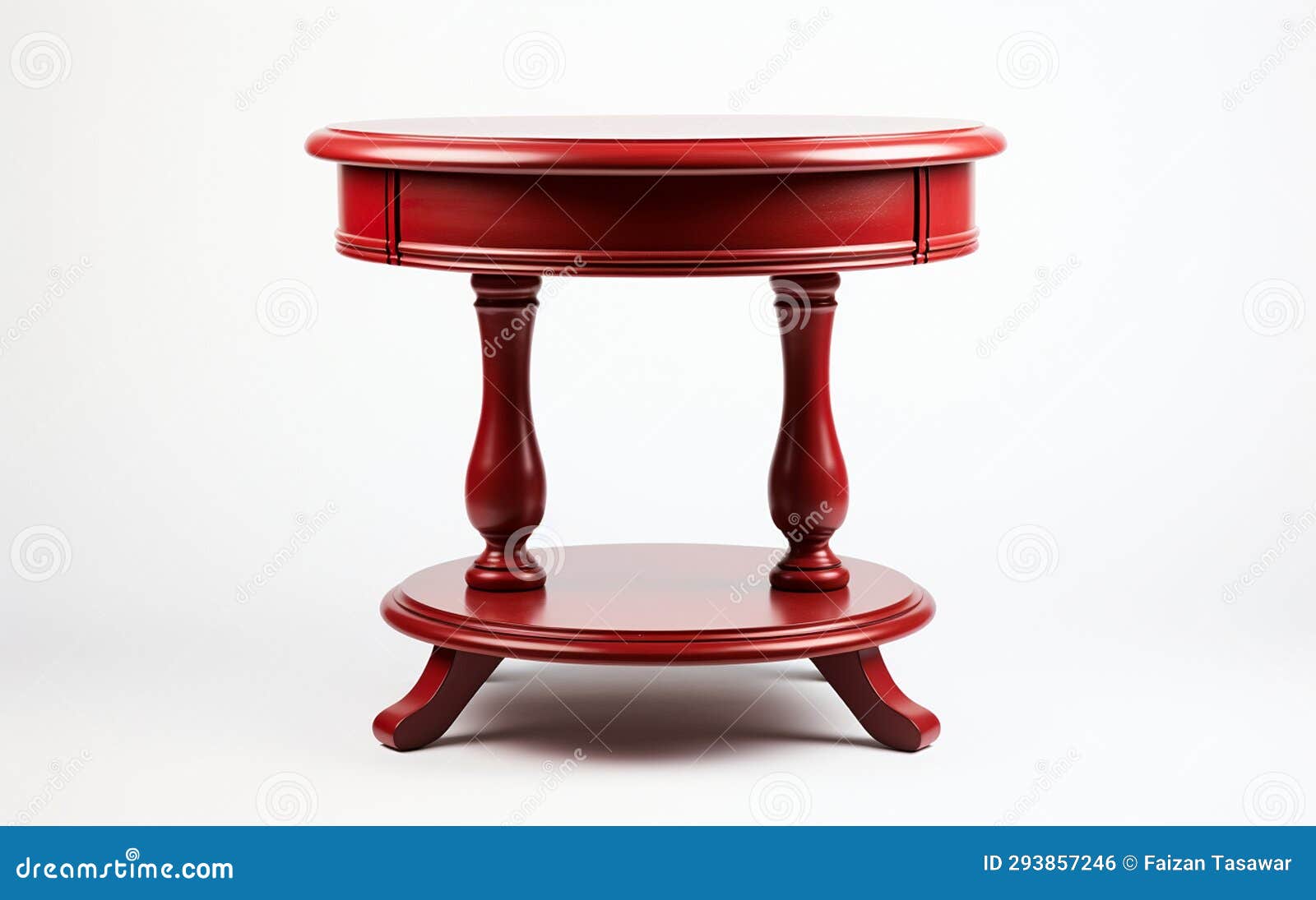 End Table on a White Background -Generative Ai Stock Illustration ...