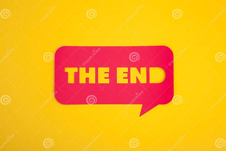 The end text in a cloud stock image. Image of colorful - 89189817