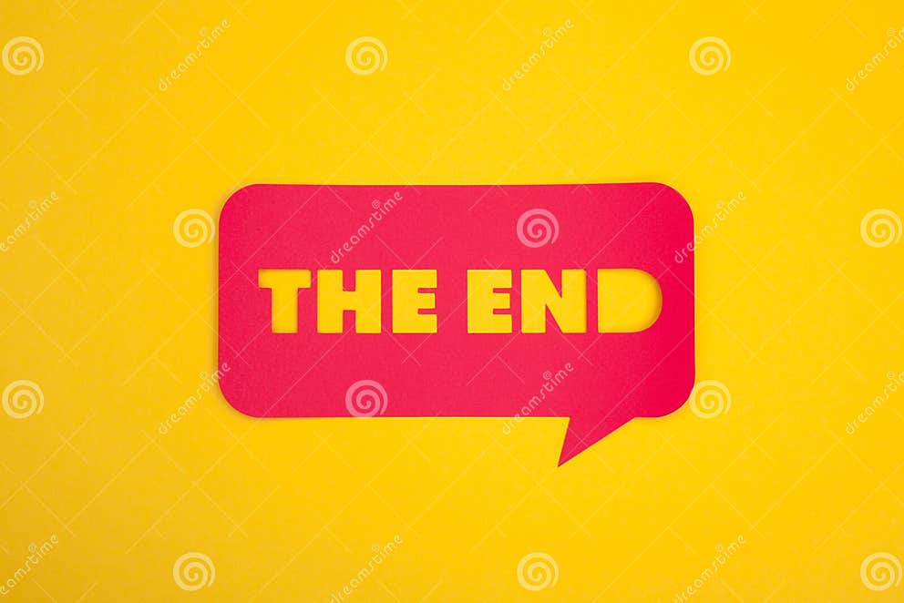The end text in a cloud stock image. Image of colorful - 89189817